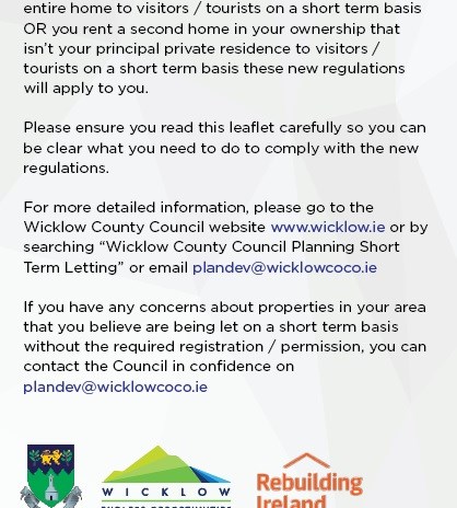 Short Term Lettings Leaflet